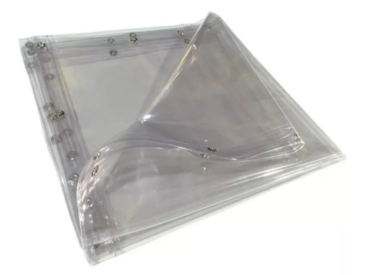 Cortina em Plástico Transparente PVC Cristal com Ilhoses | Rei das Espumas